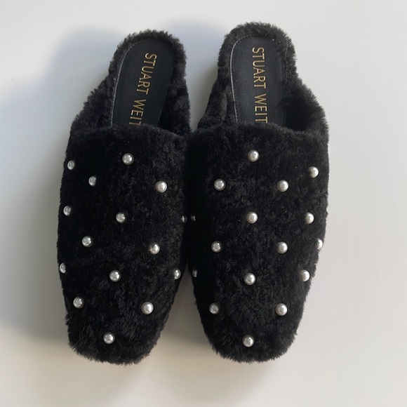 Stuart Weitzman | Shoes | New Stuart Weitzman Black Shearling Wool ...